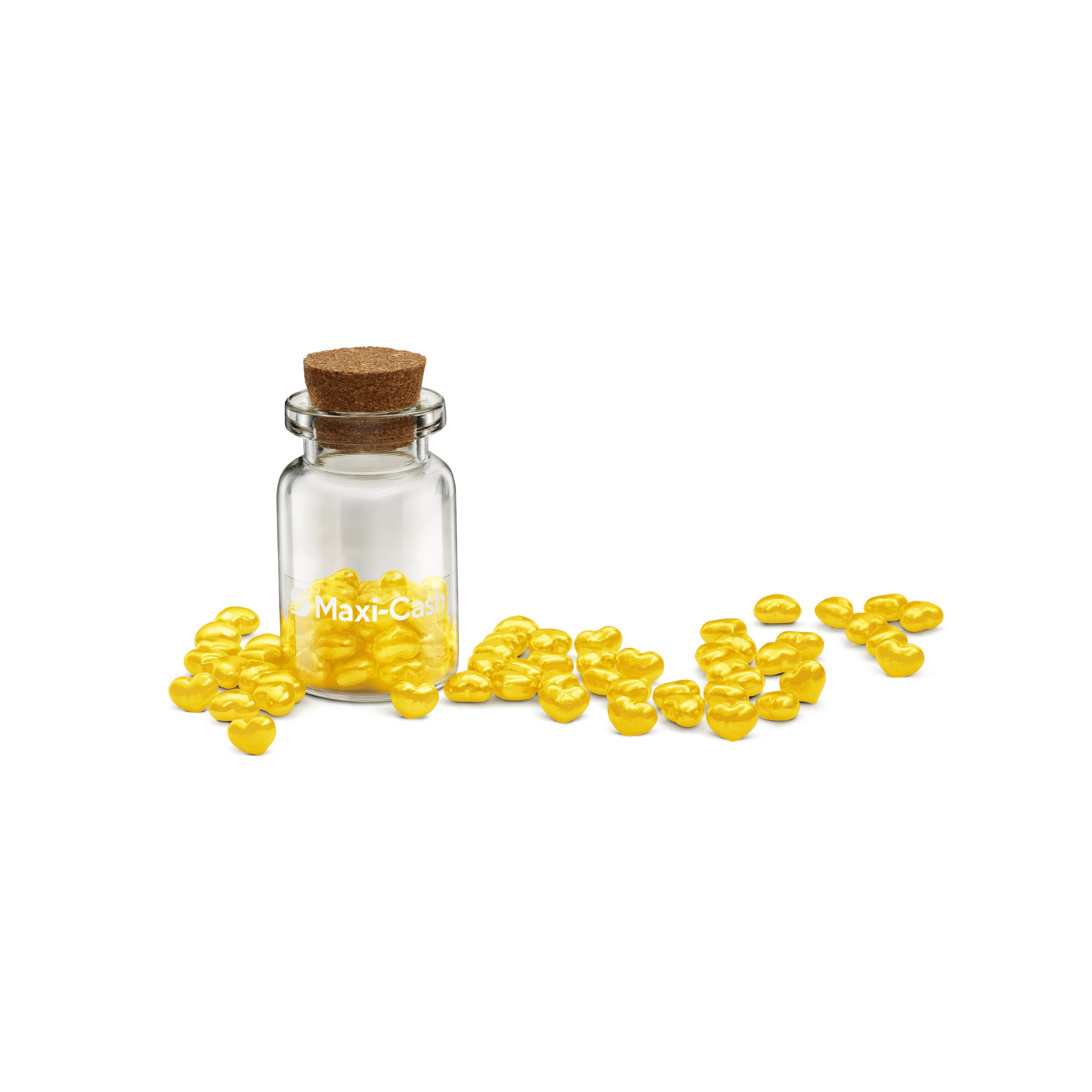 1gm Petite Heart (Gold Bean) in 999 Gold [Bundle of 5 - Bottle Included ...