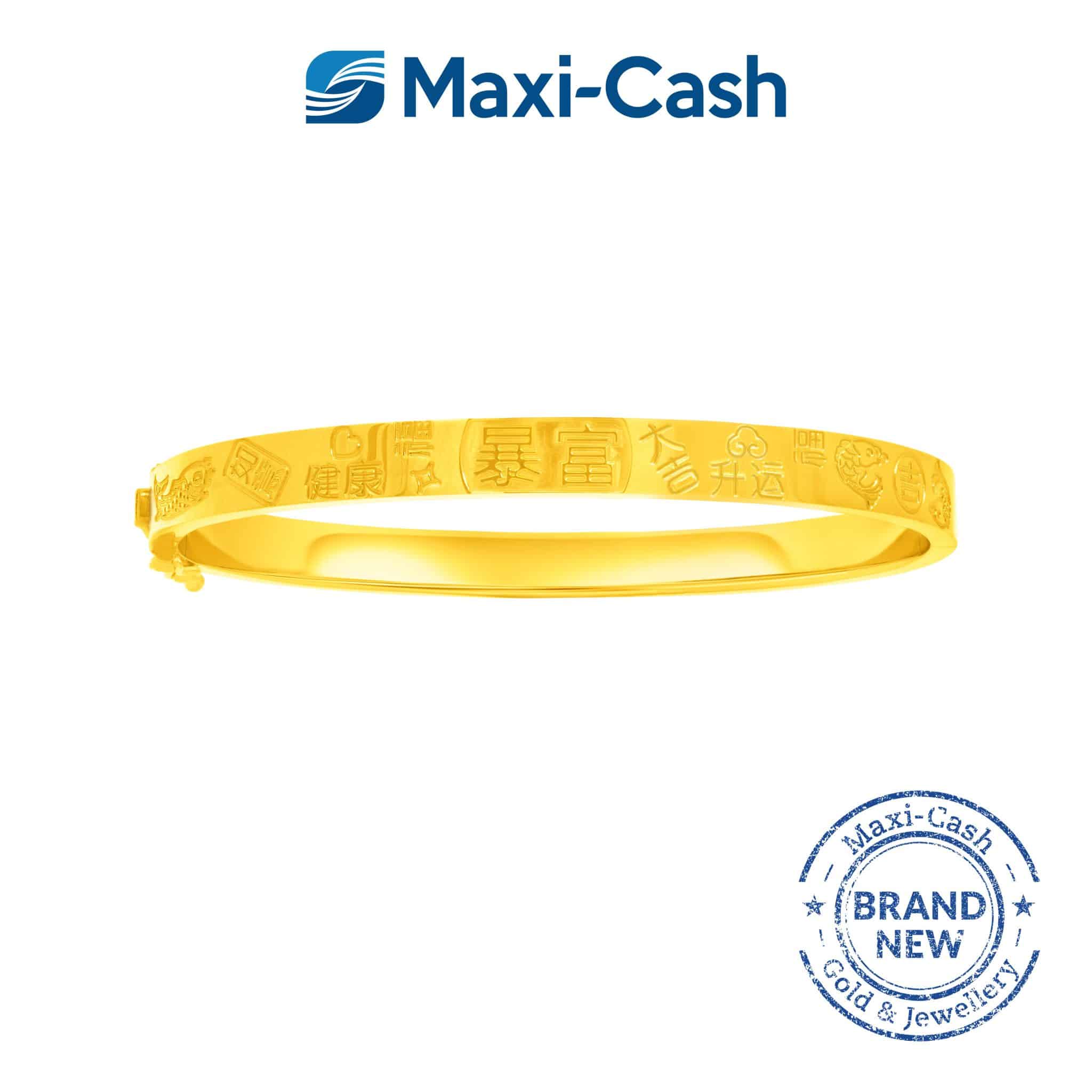 Abundant Blessings Bangle in 916 Gold - Maxi-Cash